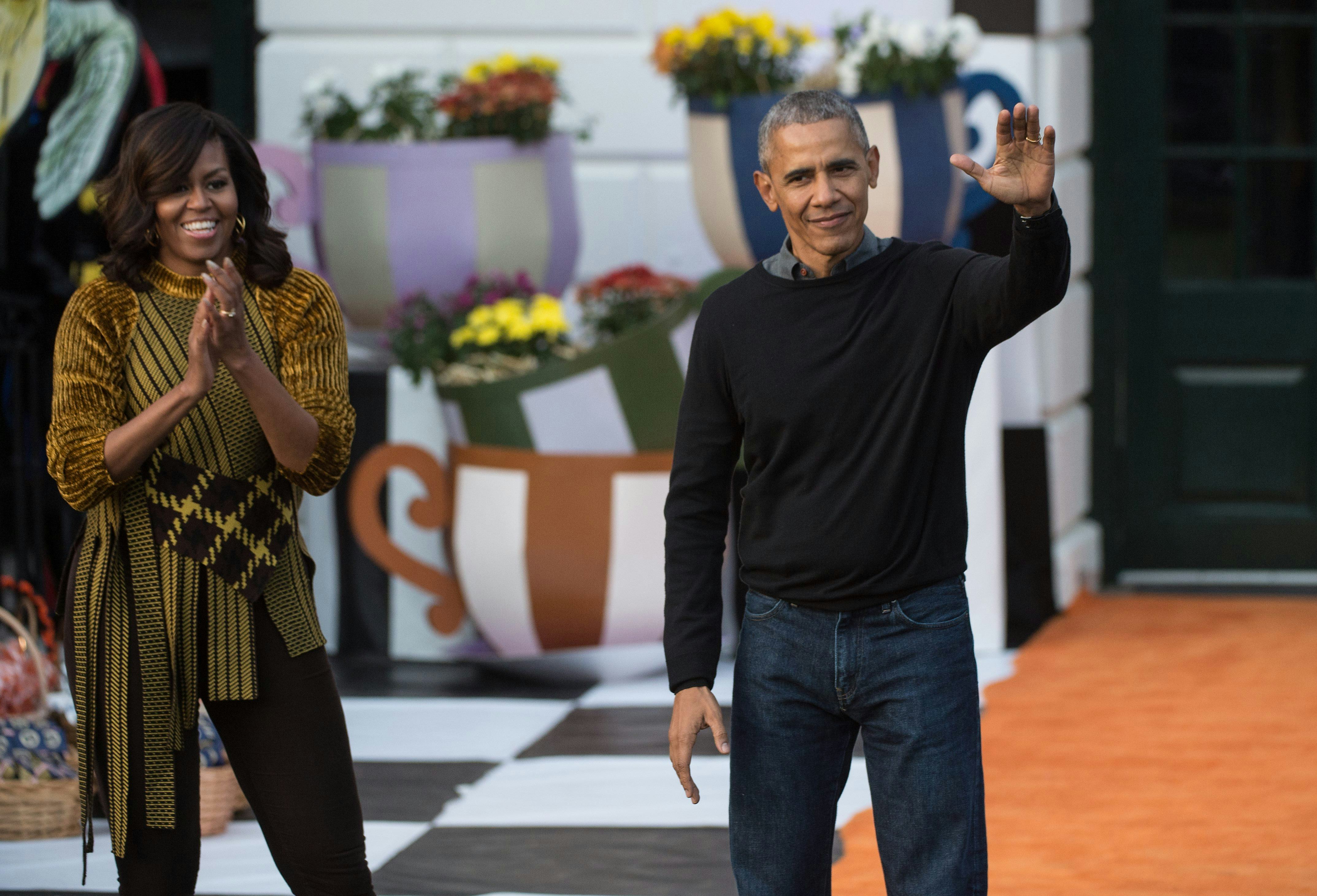 Michelle Obama Wore Sparkly Over-the-Knee Balenciaga Boots to Hang Out ...