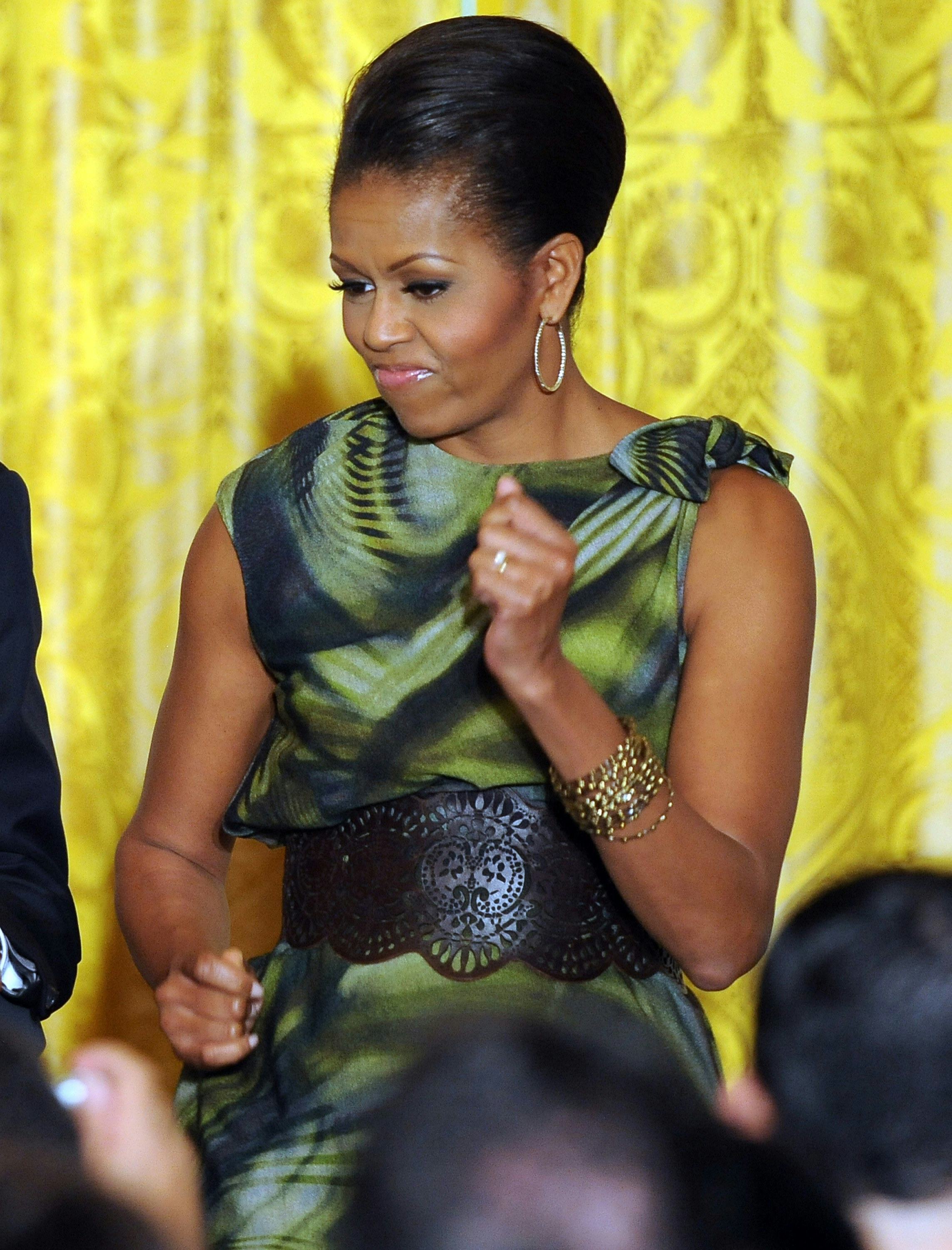 Michelle Obama and Her Hair: Celebrating Eight Years of Bangs, Curls ...