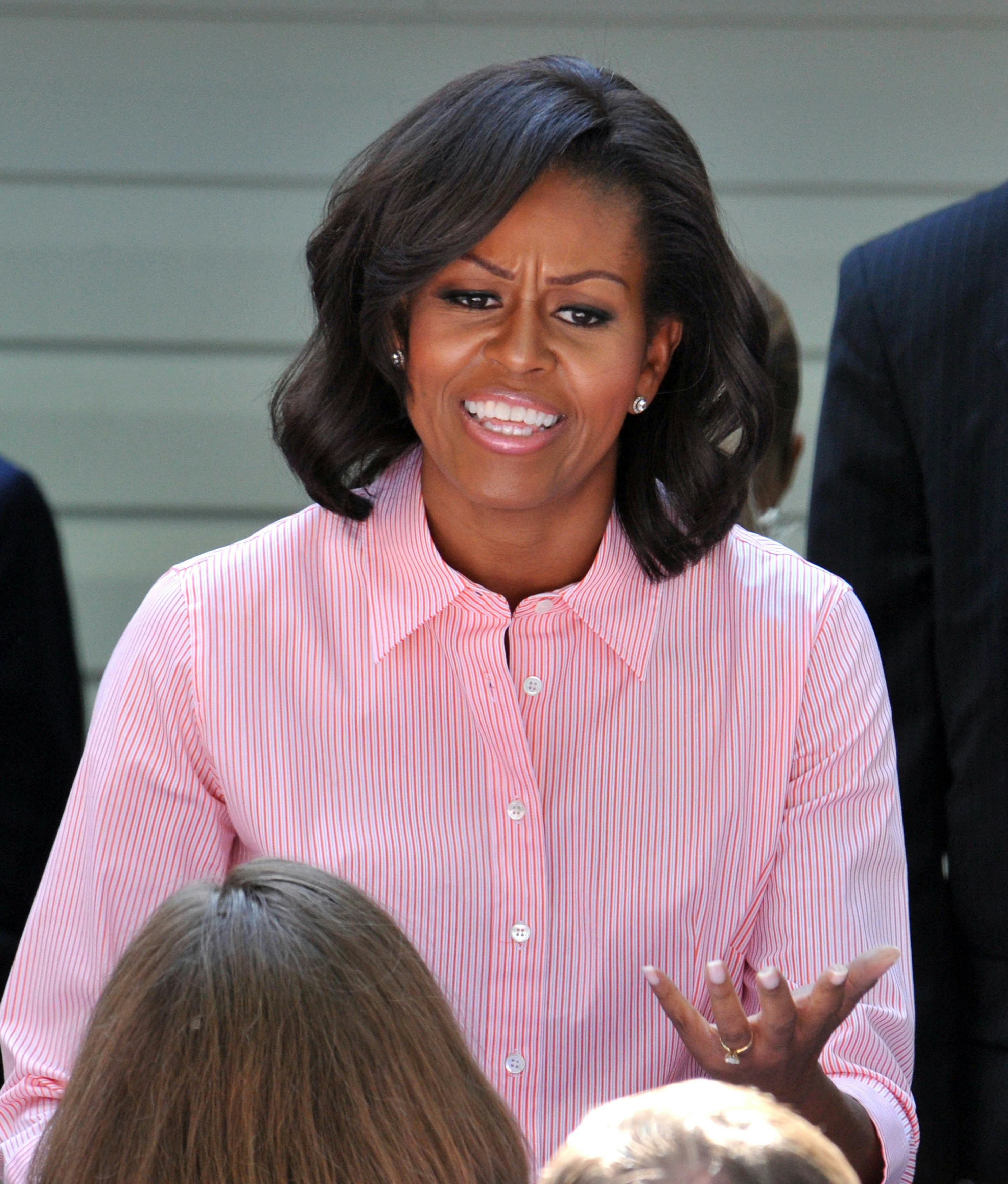 Michelle Obama and Her Hair: Celebrating Eight Years of Bangs, Curls ...