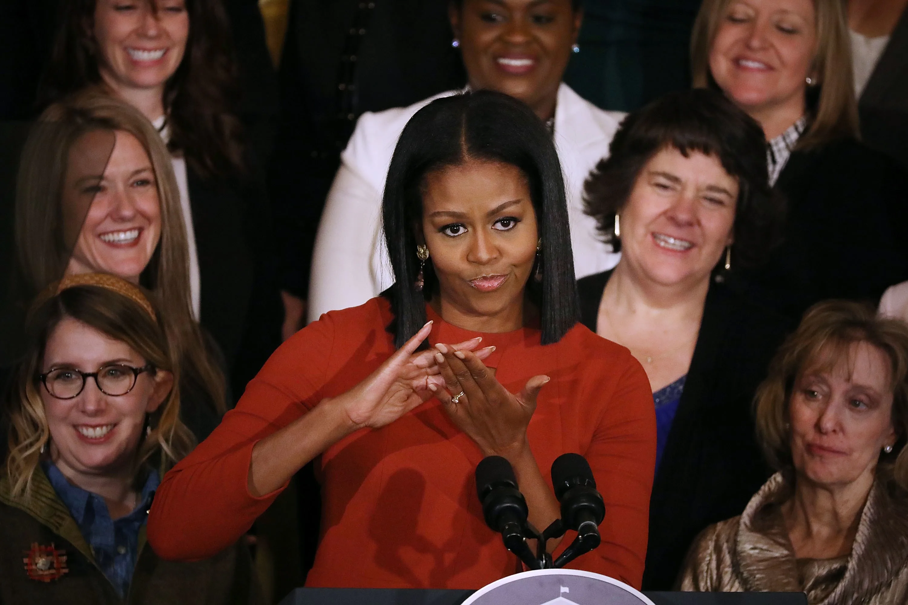 Michelle Obama and Her Hair: Celebrating Eight Years of Bangs, Curls ...
