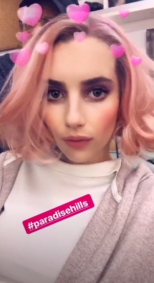 Emma Roberts Debuts Pink Hair