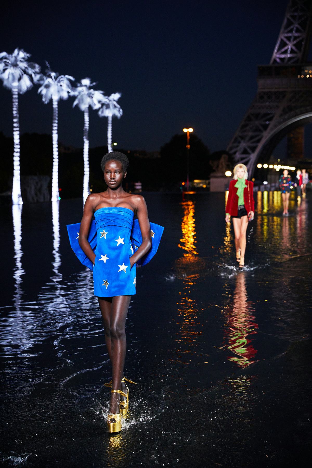 At Saint Laurent, Kaia Gerber, Abbey Lee Kershaw, and Anja Rubik Walked ...