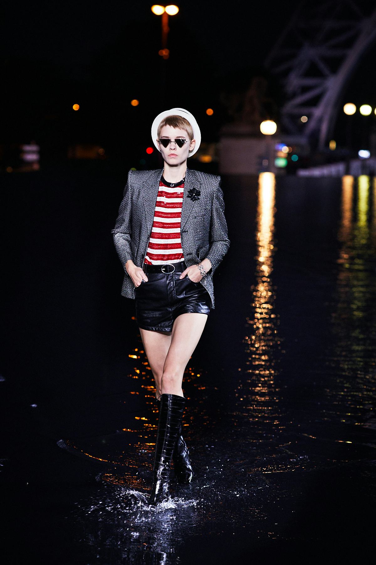 At Saint Laurent, Kaia Gerber, Abbey Lee Kershaw, and Anja Rubik Walked ...