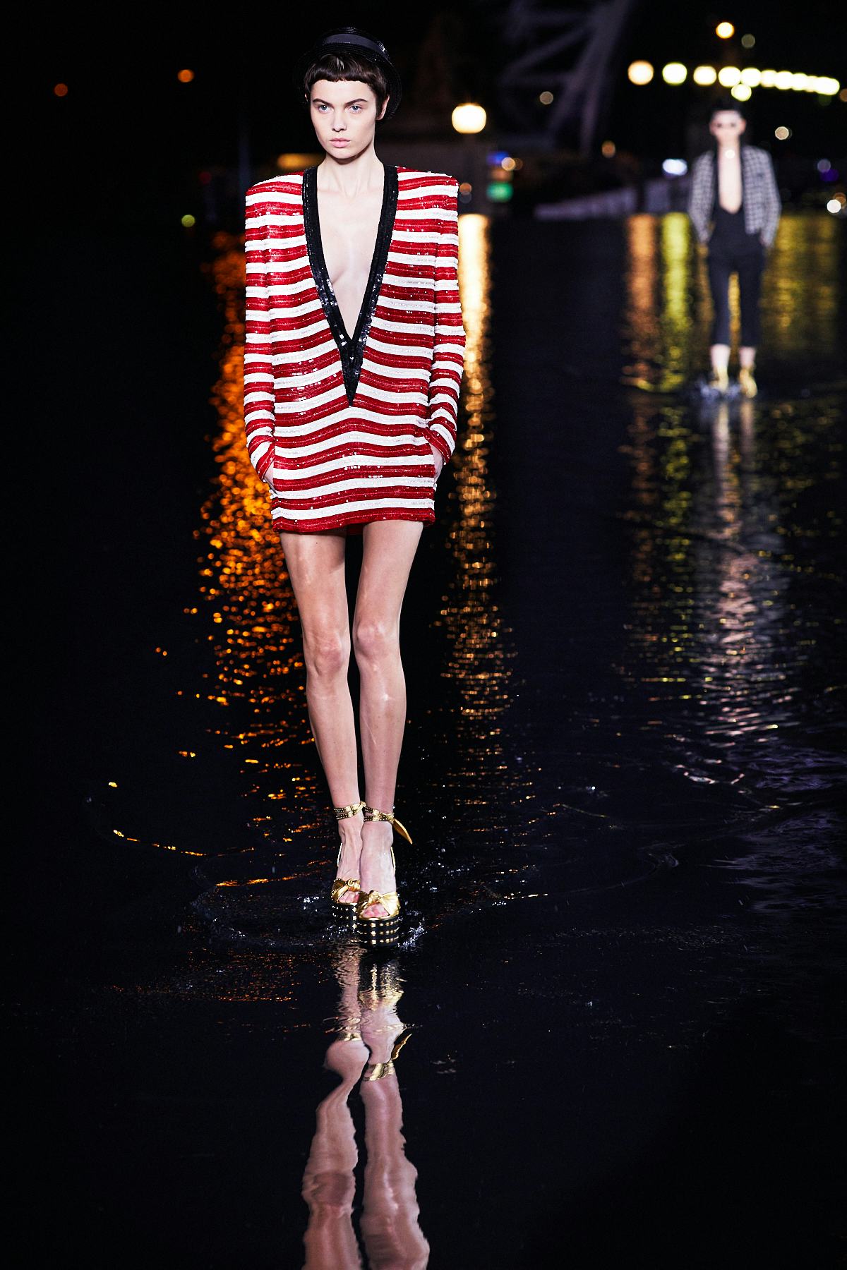 At Saint Laurent, Kaia Gerber, Abbey Lee Kershaw, and Anja Rubik Walked ...