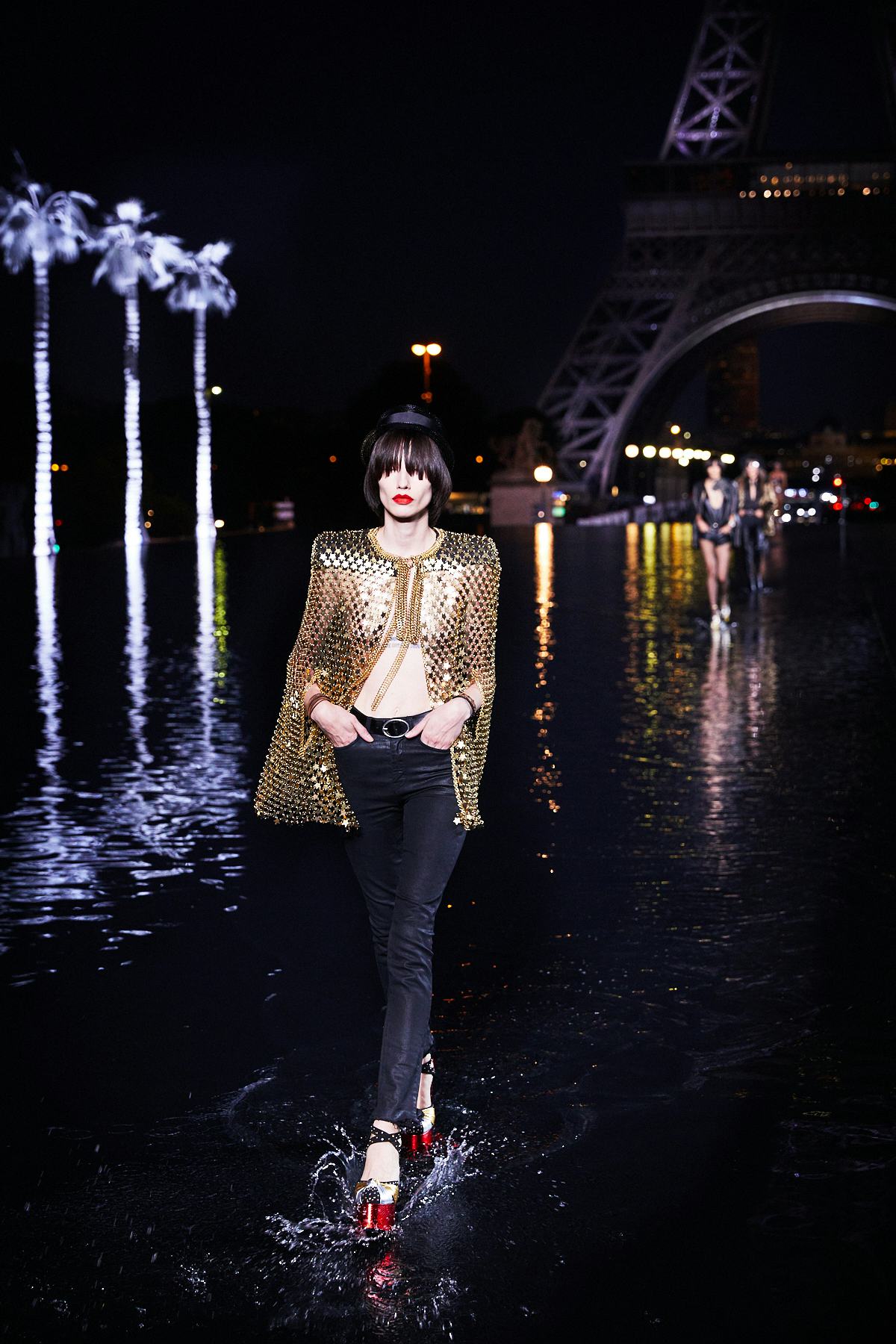 At Saint Laurent, Kaia Gerber, Abbey Lee Kershaw, and Anja Rubik Walked ...