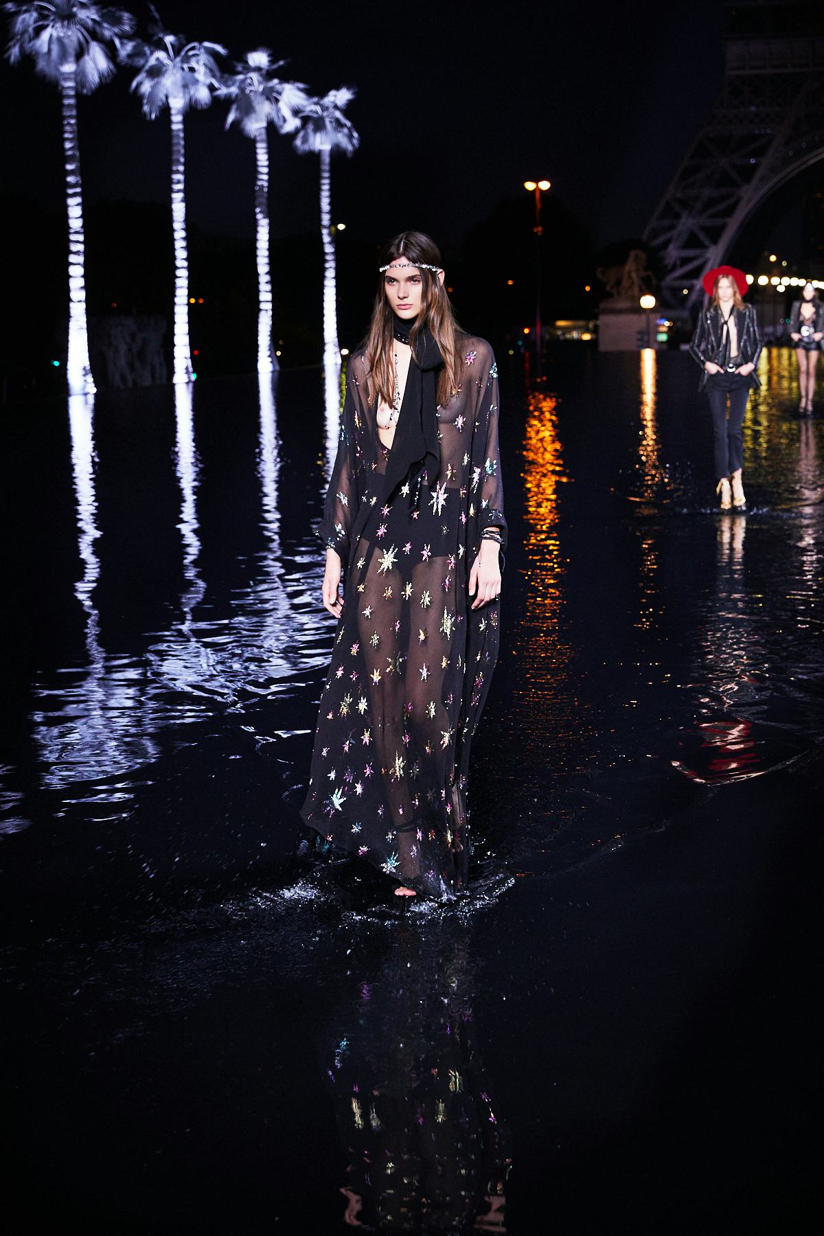 At Saint Laurent, Kaia Gerber, Abbey Lee Kershaw, and Anja Rubik Walked ...