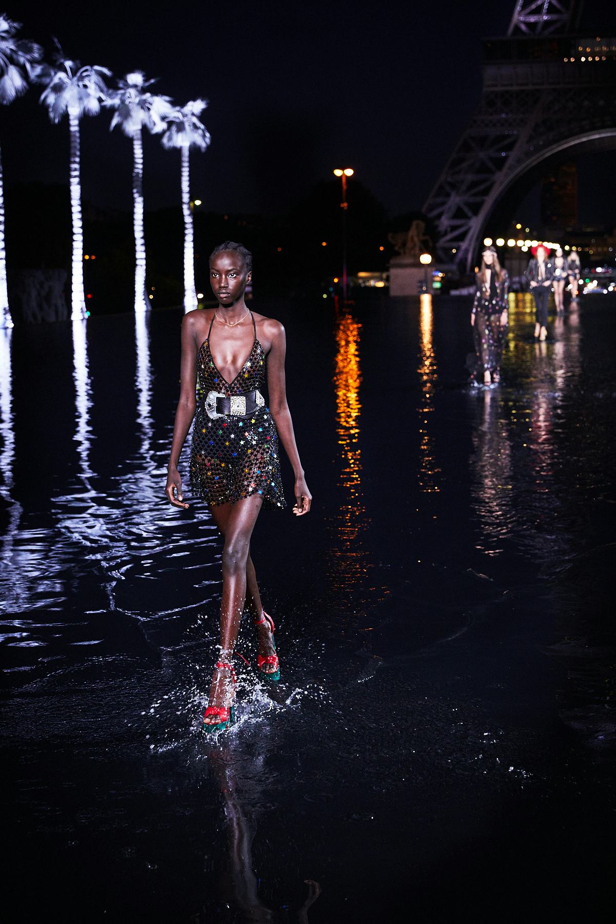 At Saint Laurent, Kaia Gerber, Abbey Lee Kershaw, and Anja Rubik Walked ...