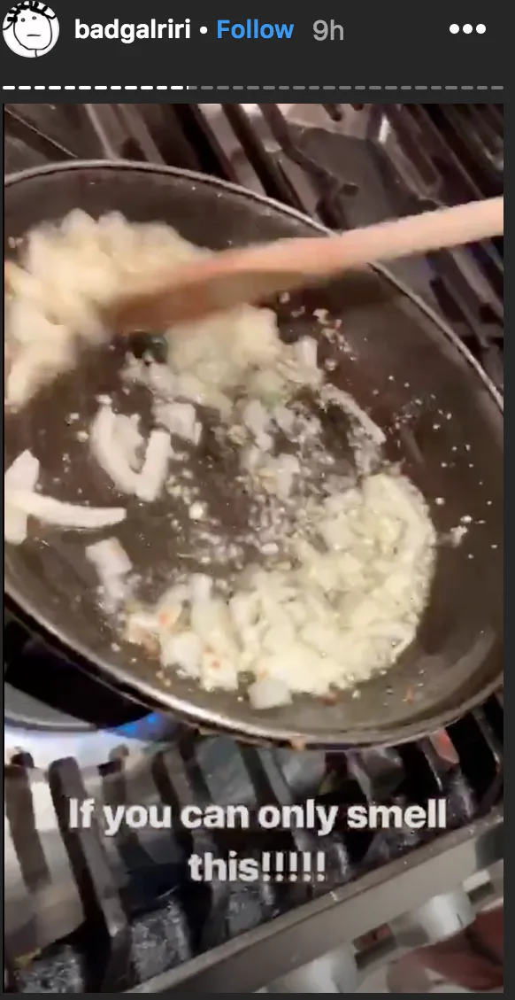 Rihanna Just Did A Full Cooking Lesson On Instagram