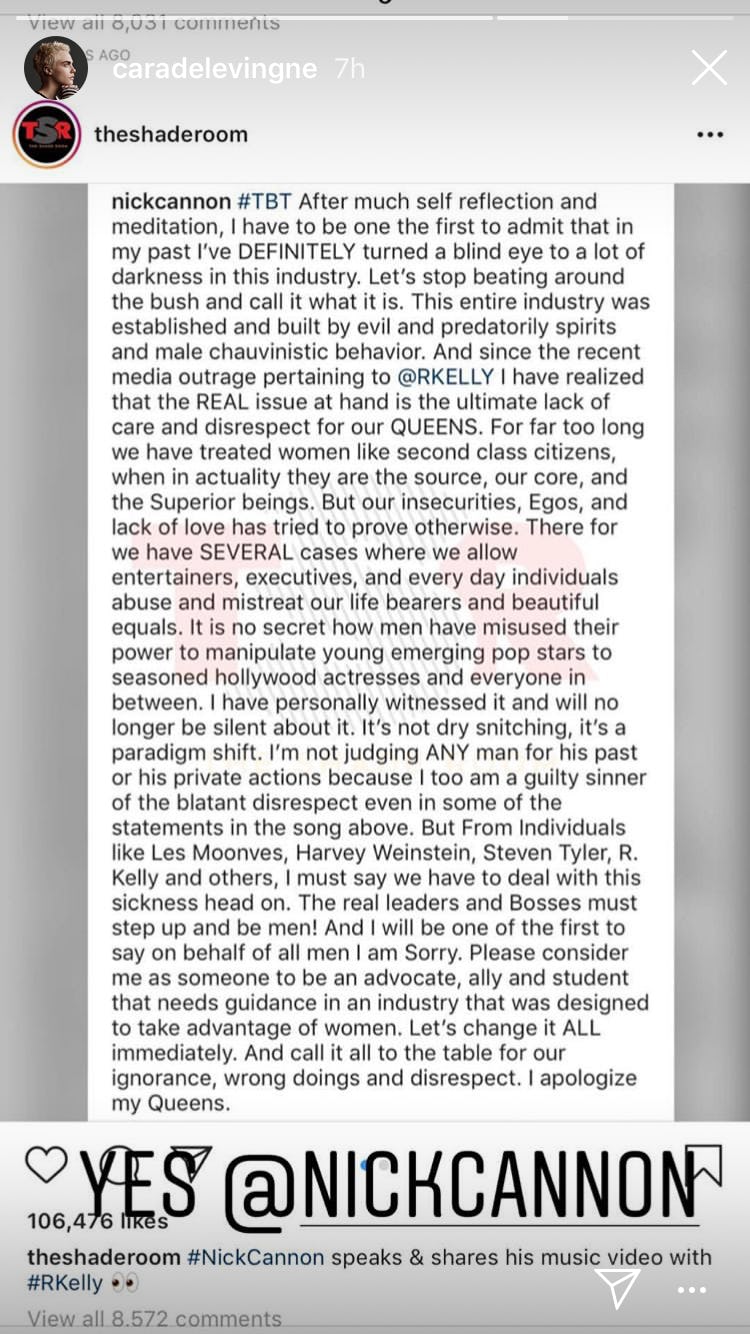 Cara Delevingne Lost 50,000-Plus Followers After Posting About R. Kelly