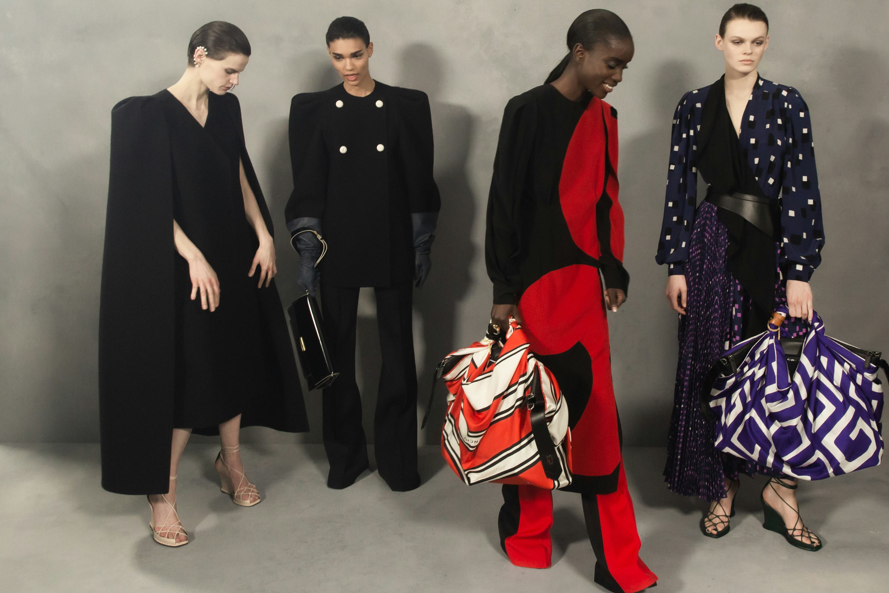 Backstage at the Givenchy Fall 2020 Show