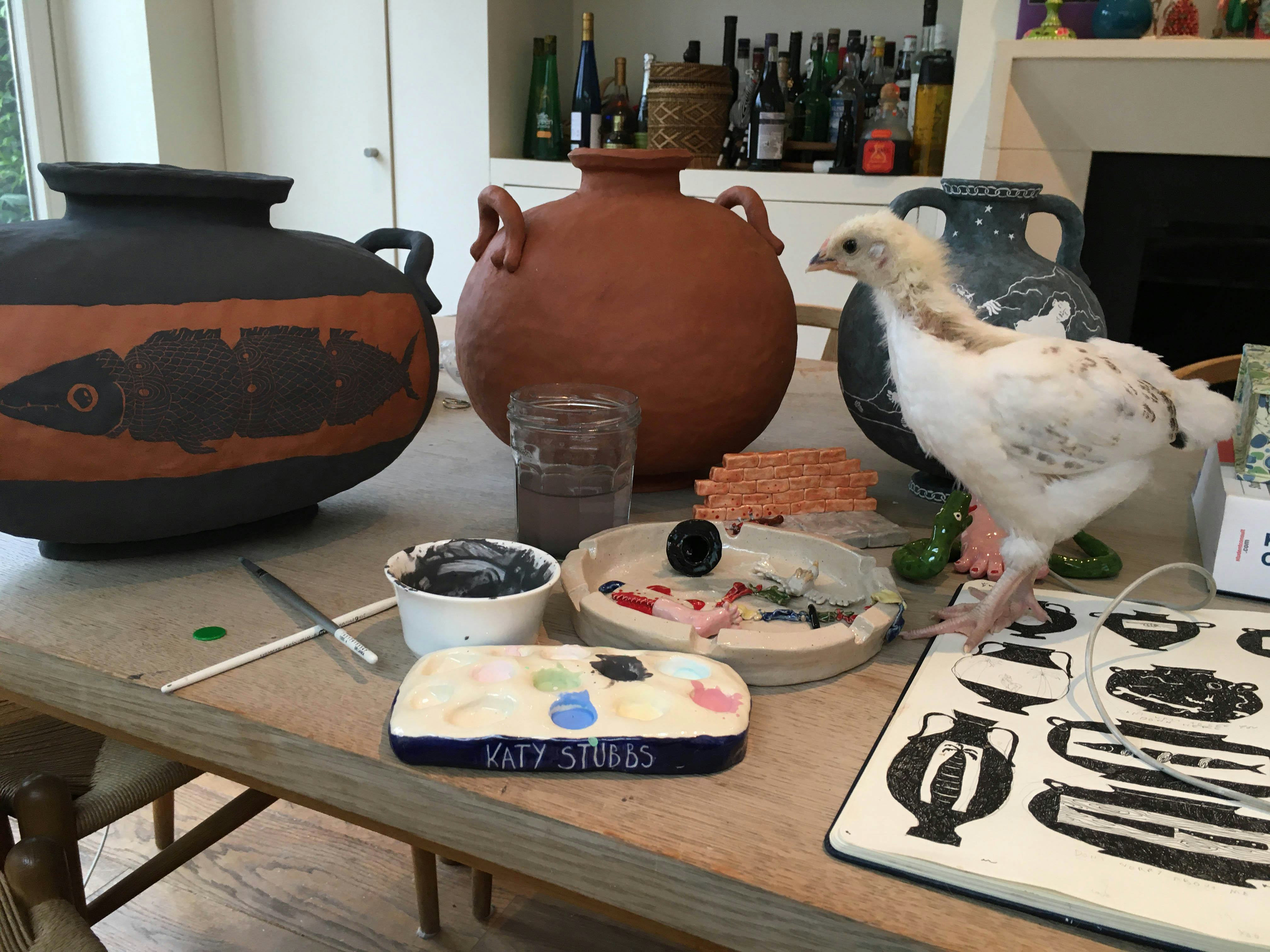 Artist Katy Stubbs Is Making Miniatures While Raising Two Chickens