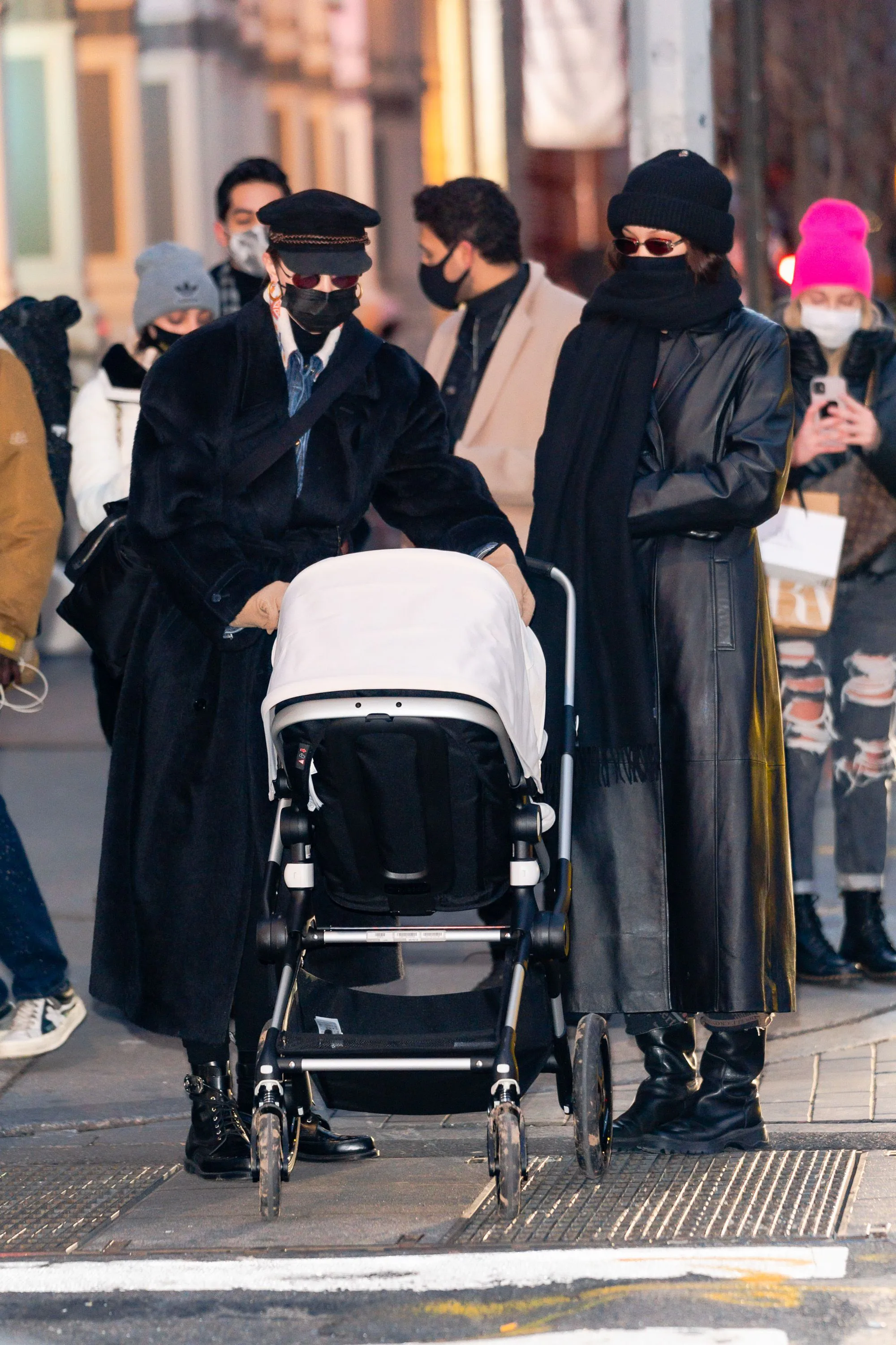 Bella Hadid Joined Gigi Hadid and Her Daughter on a Chic Stroll